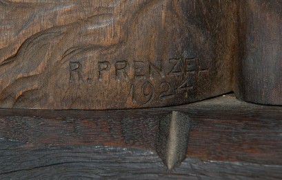 ROBERT PRENZEL (1866-1941): Carved portrait of an aboriginal man ...